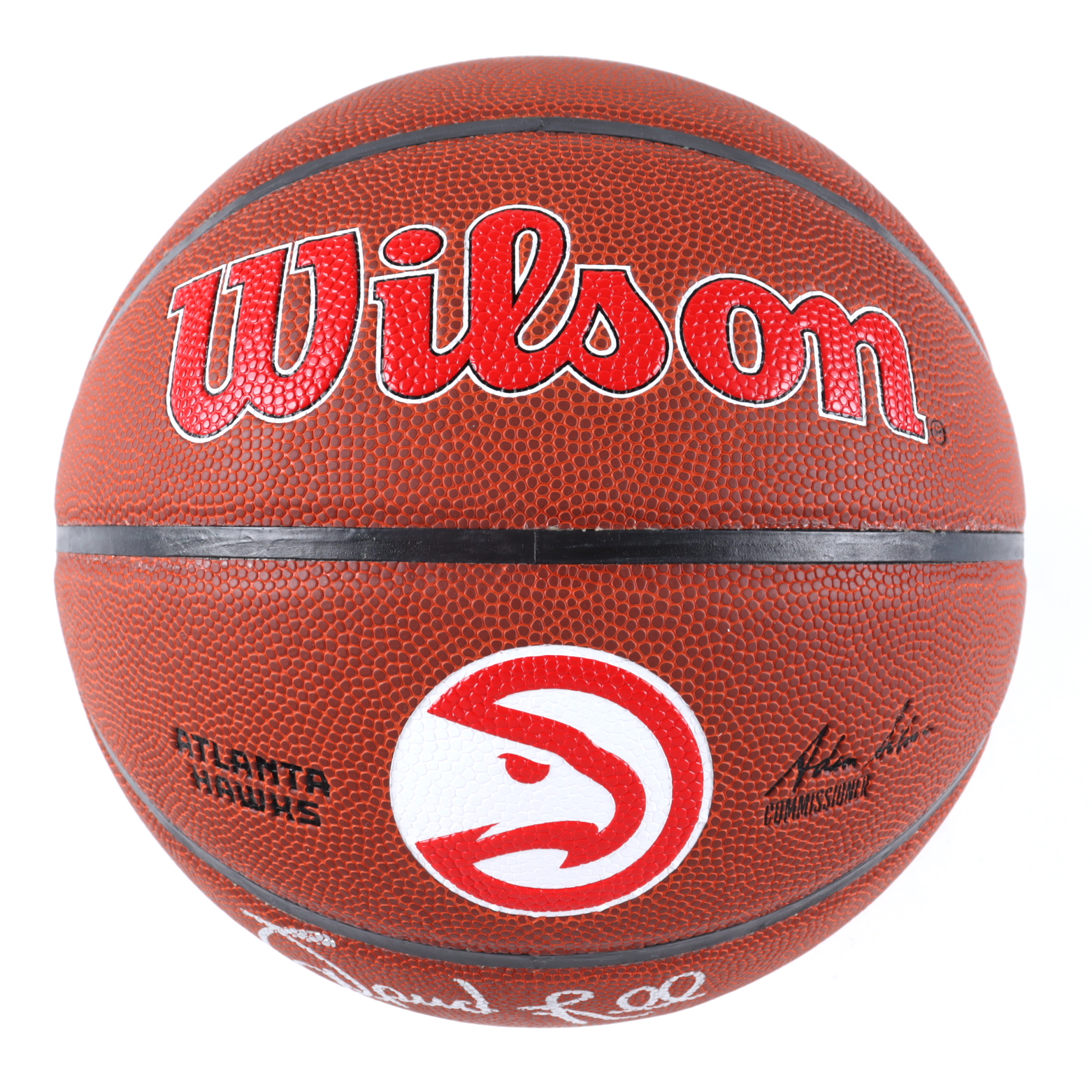 Spud Webb Signed NBA Hawks Logo Game Ball Series Basketball Inscribed ...