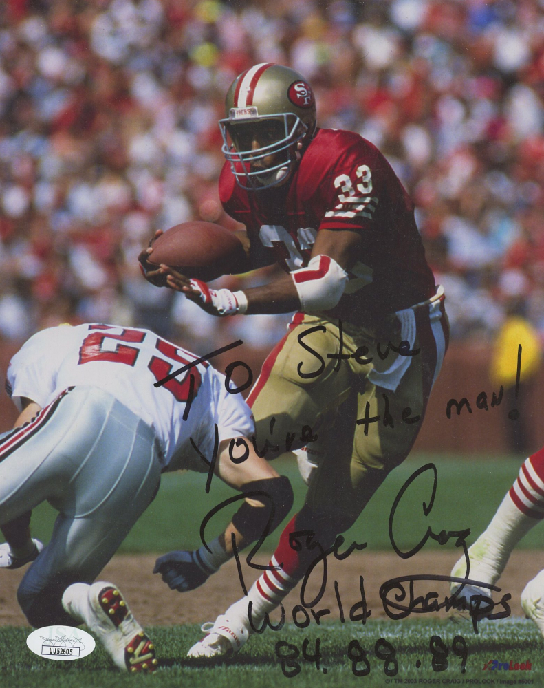 Roger Craig Signed 49ers 8x10 Photo Inscribed "You're the Man ...