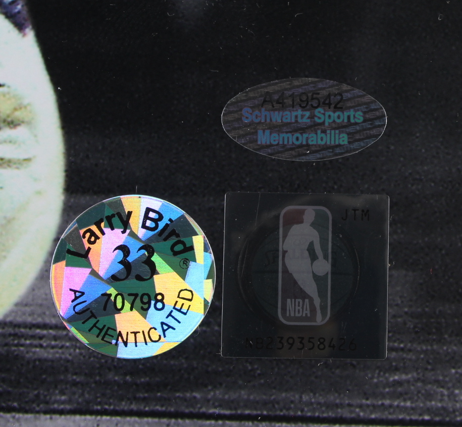 Magic Johnson & Larry Bird Signed 16x20 Photo (Schwartz & Bird) | Pristine Auction