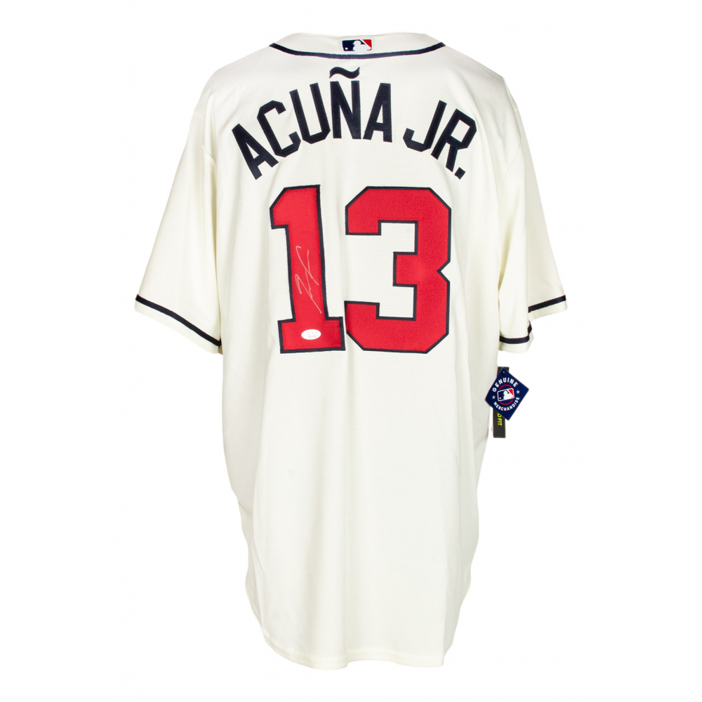 Ronald Acuna Jr. Signed Braves Nike Jersey (JSA) (See Description ...