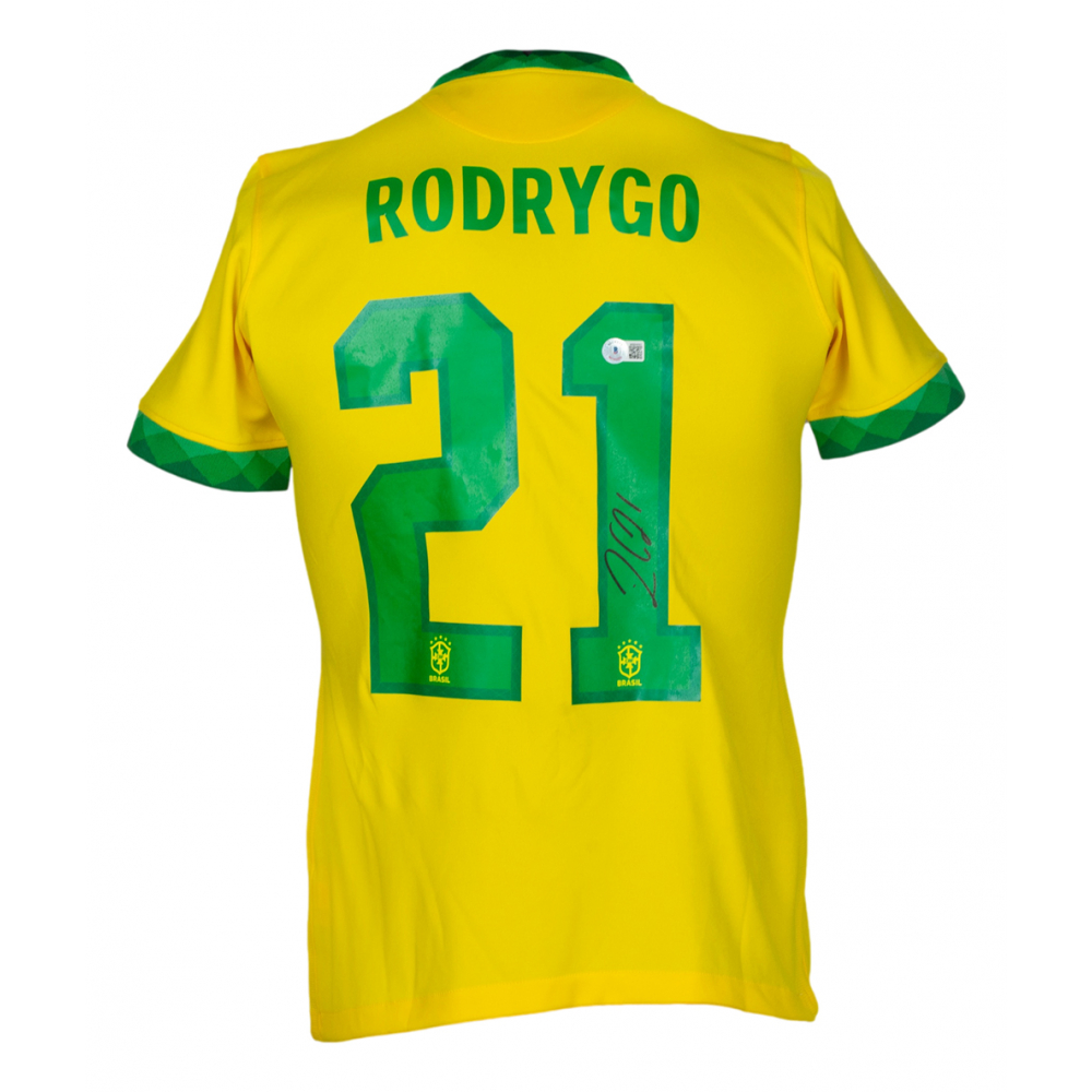 Rodrygo Signed Brazil Nike Jersey (Beckett) | Pristine Auction