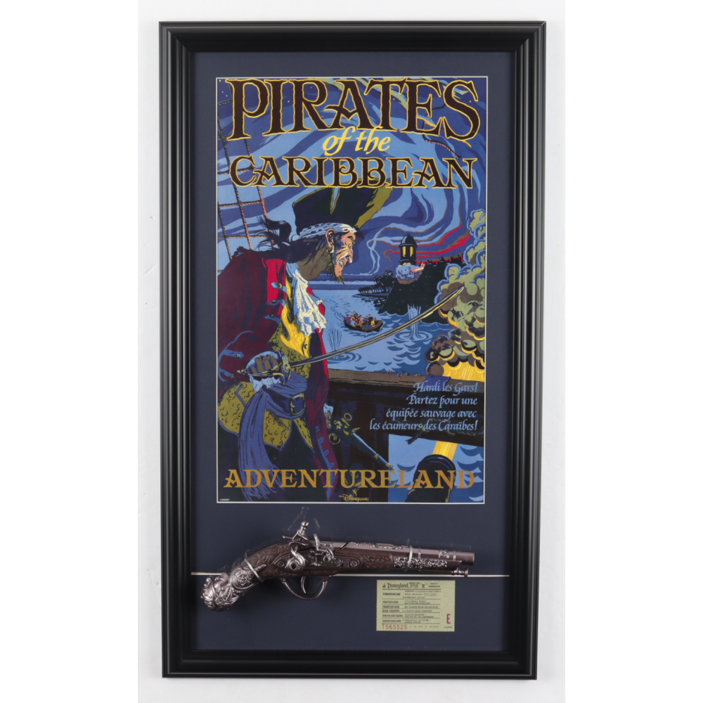 Disneyland "Pirates of the Caribbean" 15x26 Custom Framed Print with ...