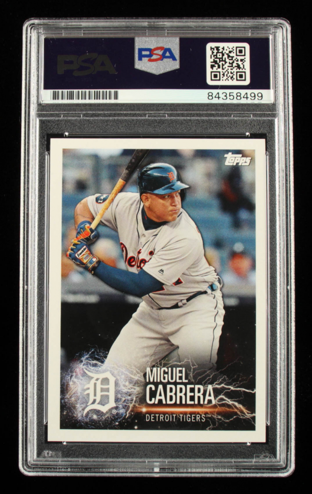 Ronald Acuna Jr. Signed 2019 Topps Stickers #39 Miguel Cabrera (PSA ...