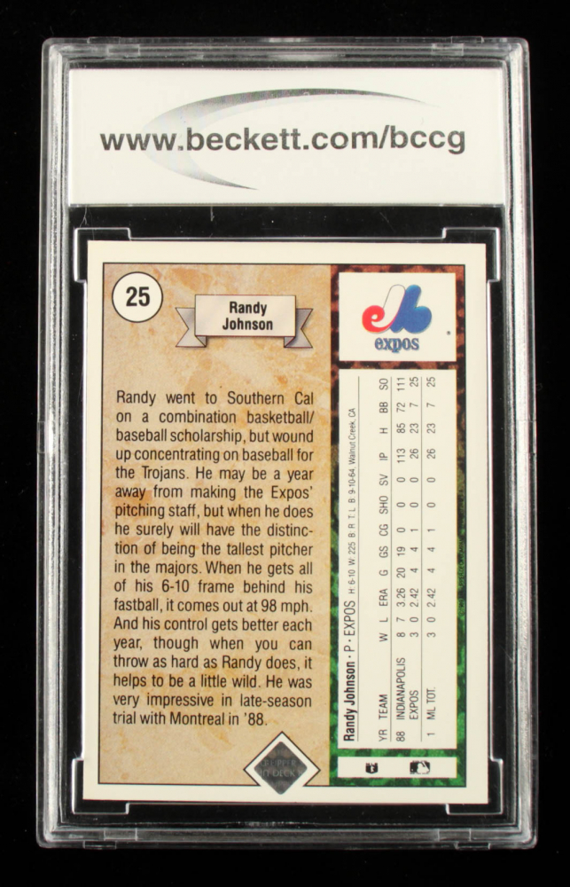 Randy Johnson 1989 Upper Deck #25 RC (BCCG 10) | Pristine Auction