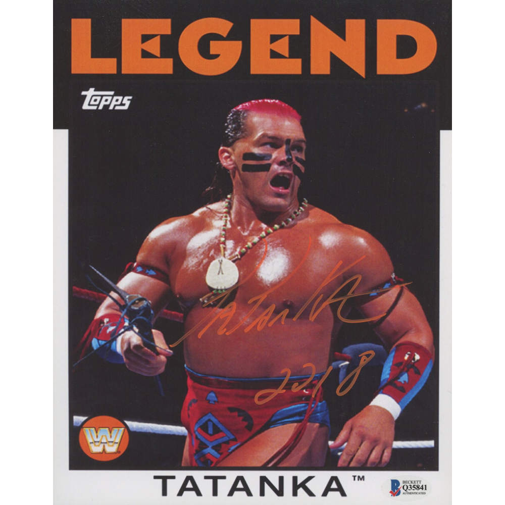 Tatanka Signed 8x10 Photo Inscribed "WWE Legend" & "2018" (Beckett ...