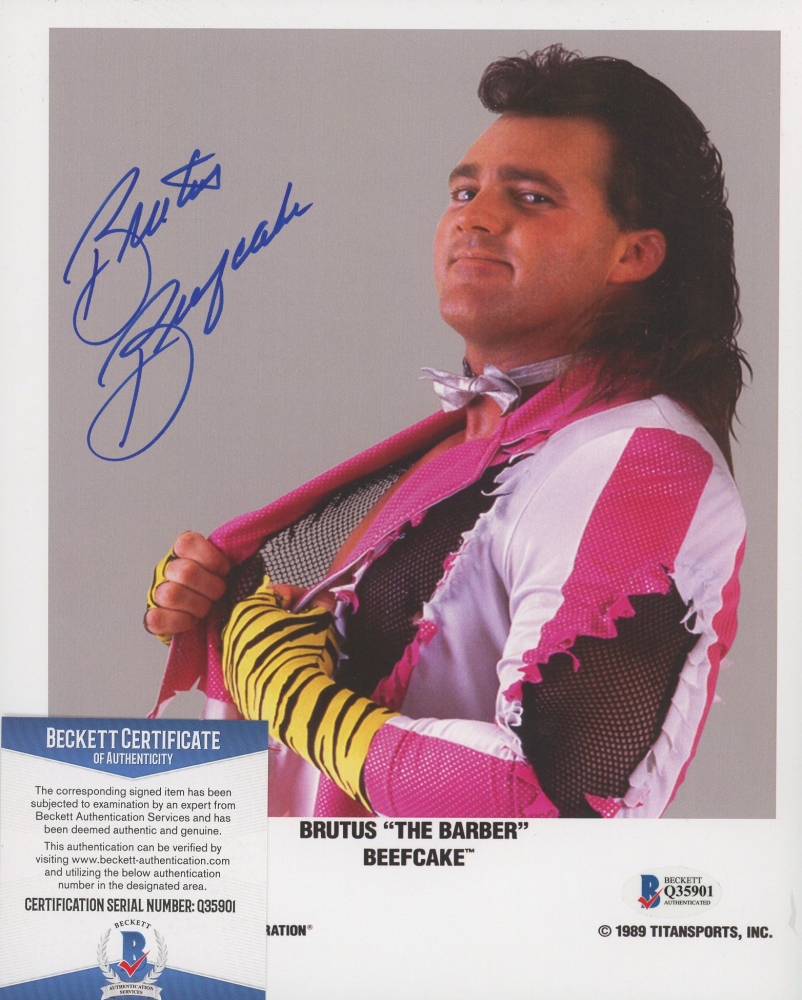 Brutus Beefcake Signed 8x10 Photo (Beckett) | Pristine Auction