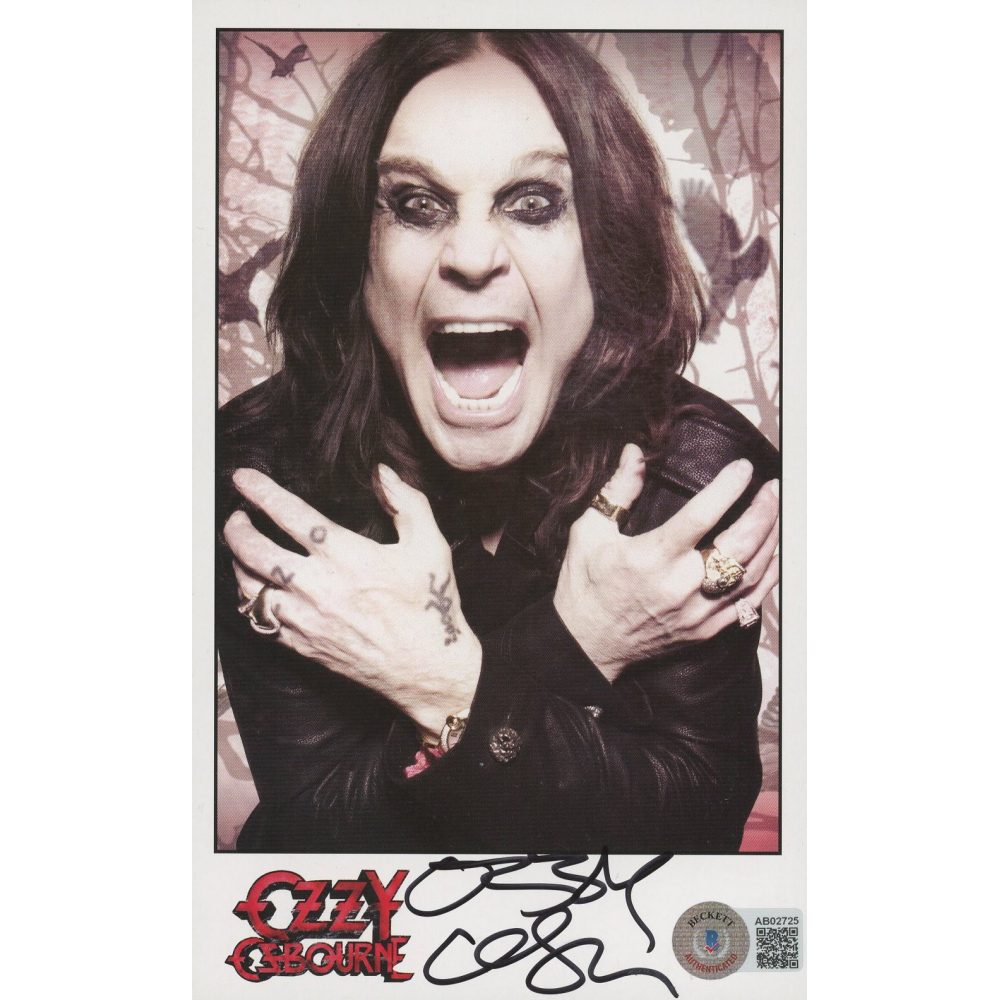 Ozzy Osbourne Signed 5x8 Photo (Beckett) | Pristine Auction