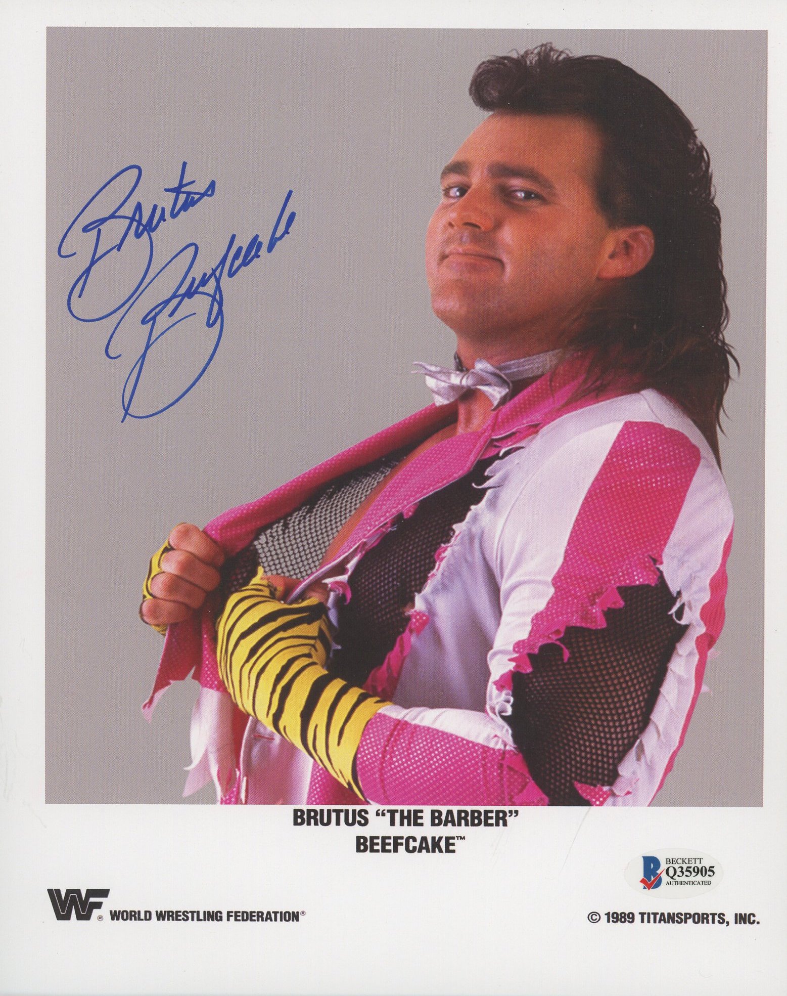 Brutus Beefcake Signed 8x10 Photo (Beckett) | Pristine Auction