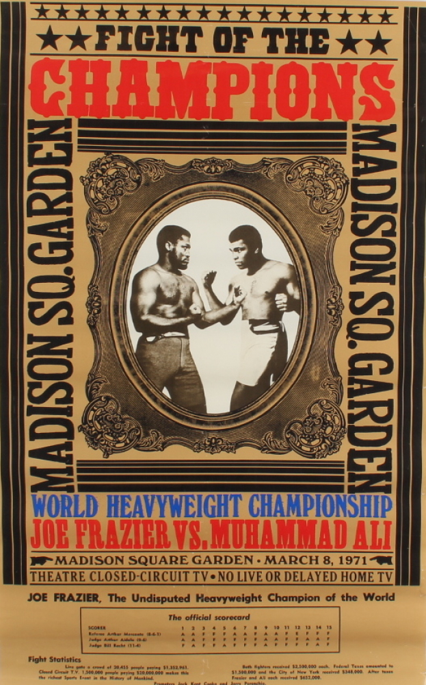 Joe Frazier vs. Muhammad Ali 1971 World Heavyweight Championship 17x28 ...
