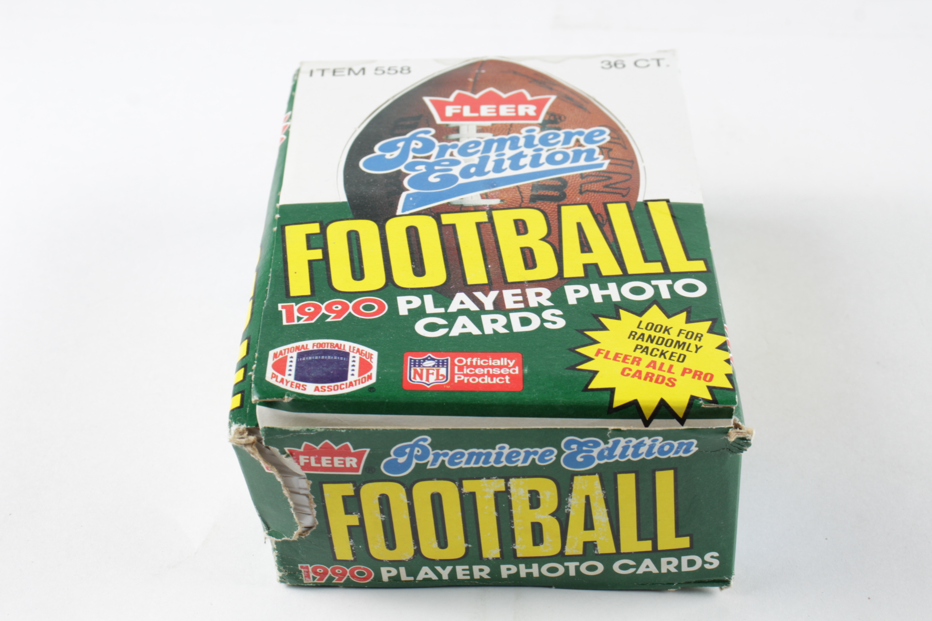 1990 Fleer Premiere Edition Football Wax Box with (36) Packs | Pristine ...
