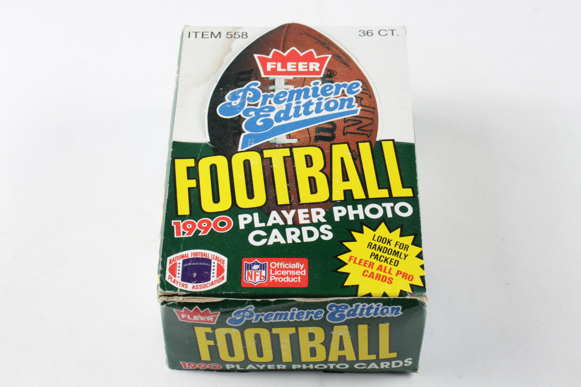 1990 Fleer Premiere Edition Football Wax Box with (36) Packs | Pristine ...