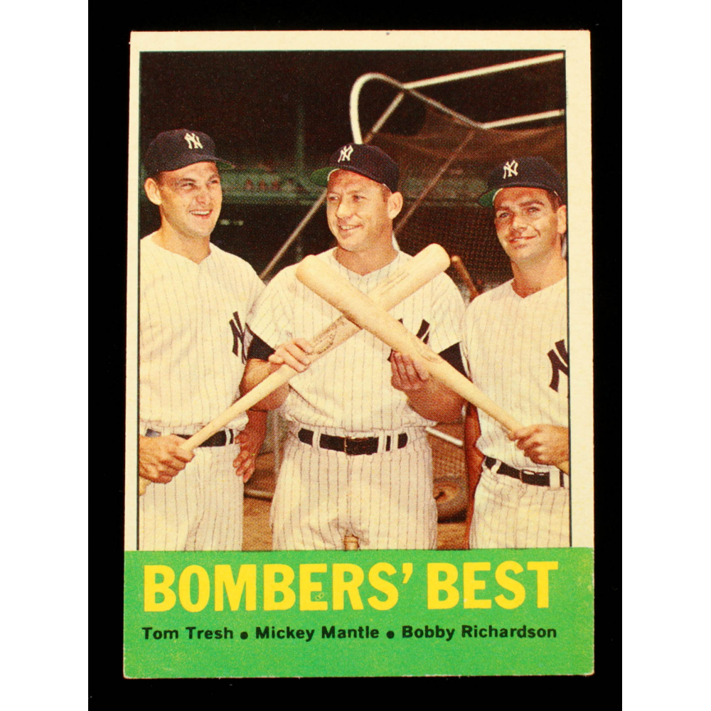 Tom Tresh / Mickey Mantle / Bobby Richardson 1963 Topps #173 Bomber's ...
