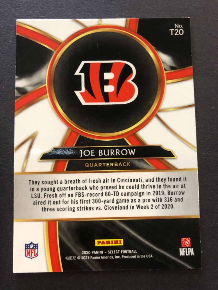 Joe Burrow 2020 Select Turbocharged #20 | Pristine Auction