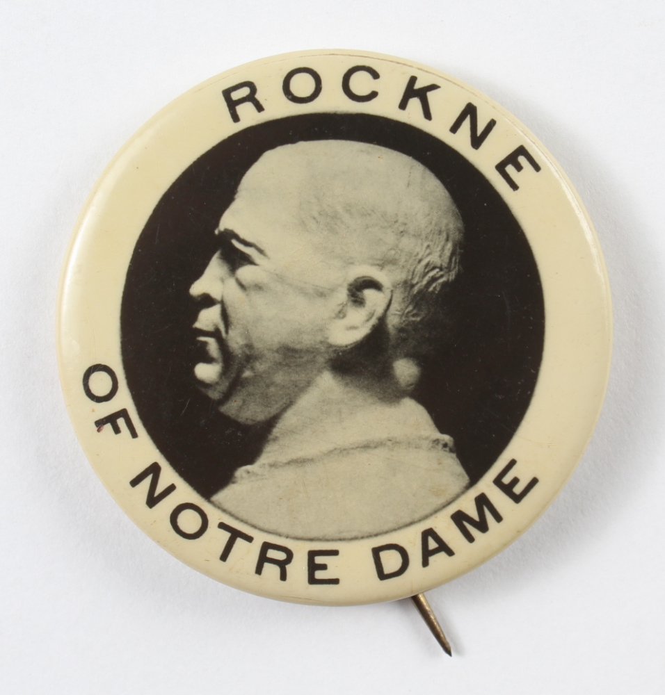 Vintage Knute Rockne Notre Dame Pin | Barnebys