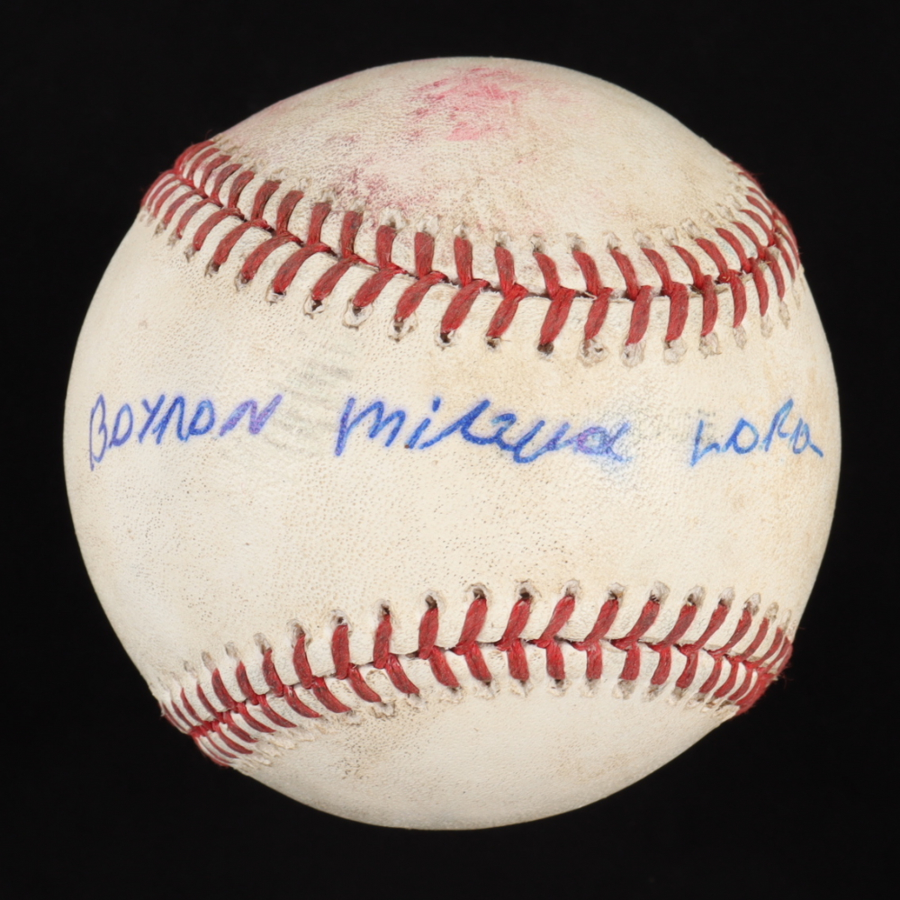 Bayron Lora Signed OML Baseball (JSA) | Pristine Auction