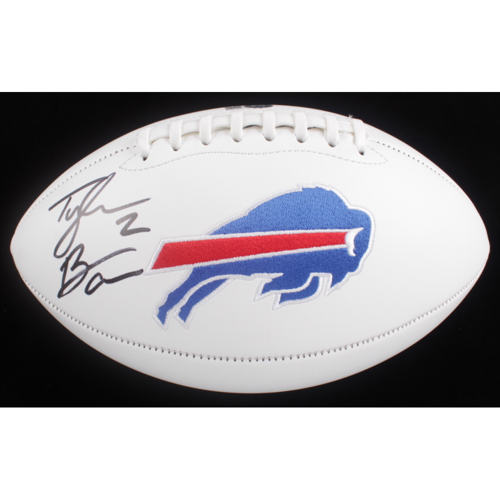 Tyler Bass Signed Bills Logo Football (Beckett) | Pristine Auction
