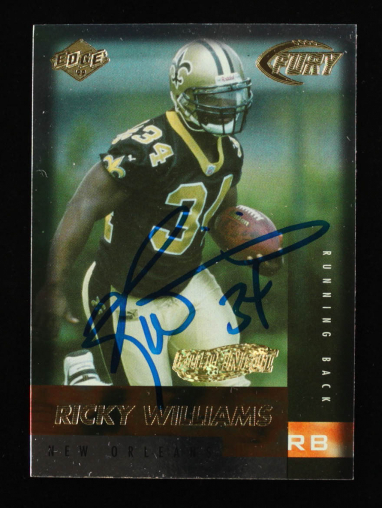 Ricky Williams Signed 1999 Collector's Edge Fury Gold Ingot #196 (JSA ...