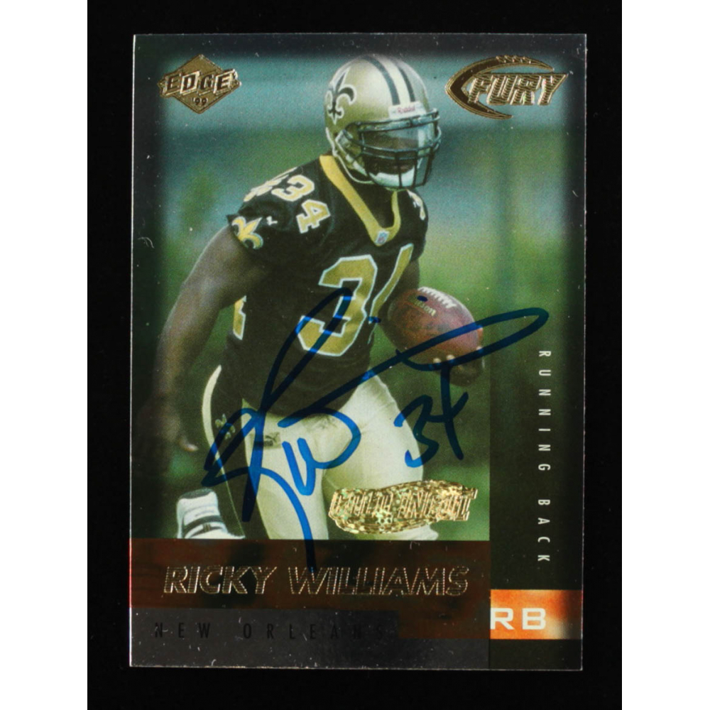 Ricky Williams Signed 1999 Collector's Edge Fury Gold Ingot #196 (JSA ...