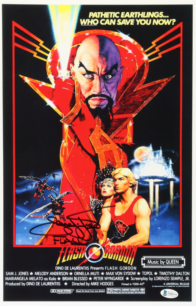 Sam J. Jones Signed "Flash Gordon" 11x17 Movie Poster Inscribed "Flash ...