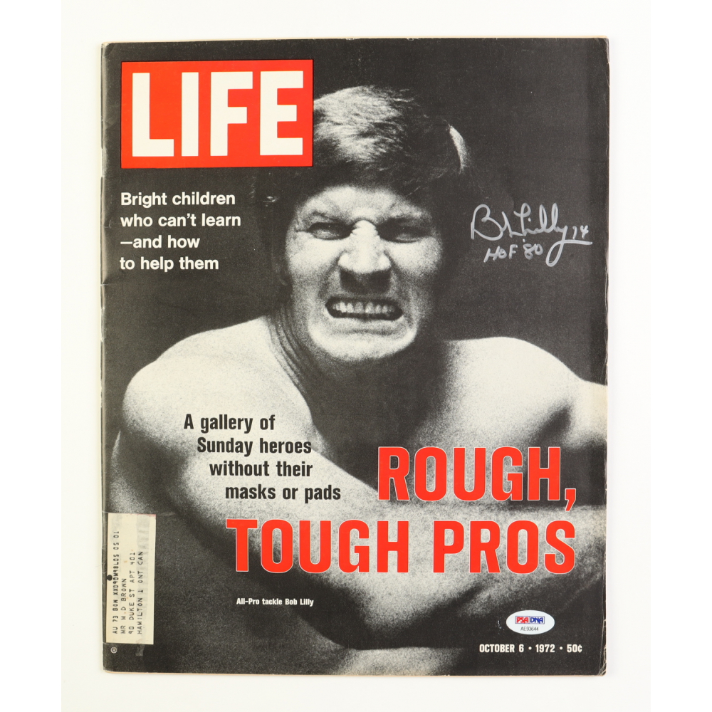 Bob Lilly Signed 1972 "Life" Magazine Inscribed "HOF 80" (PSA ...
