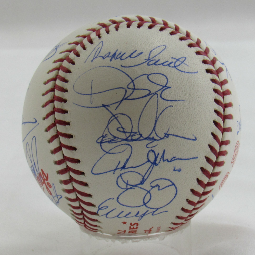 1986 World Series Baseball Team-Signed by (23) with Davey Johnson ...