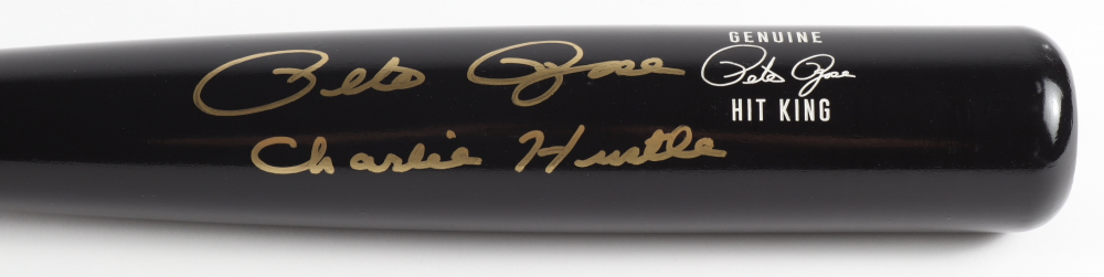 Pete Rose Signed Player Model Baseball Bat Inscribed "Charlie Hustle ...