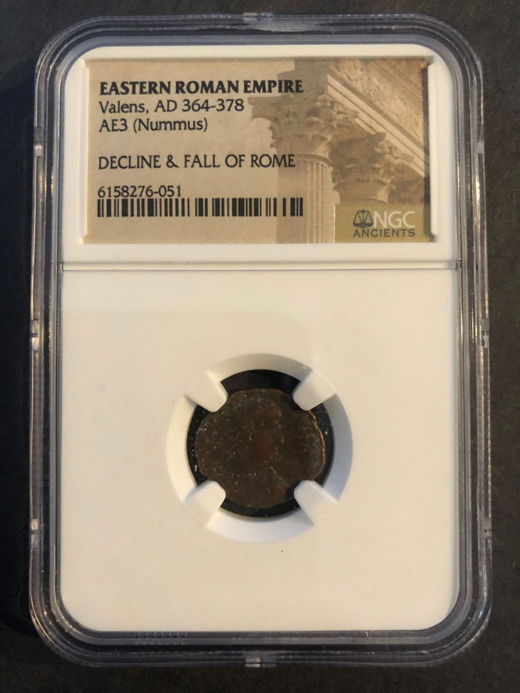 Valens Roman Bronze Coin AD 364-378 (NGC Encapsulated) | Pristine Auction