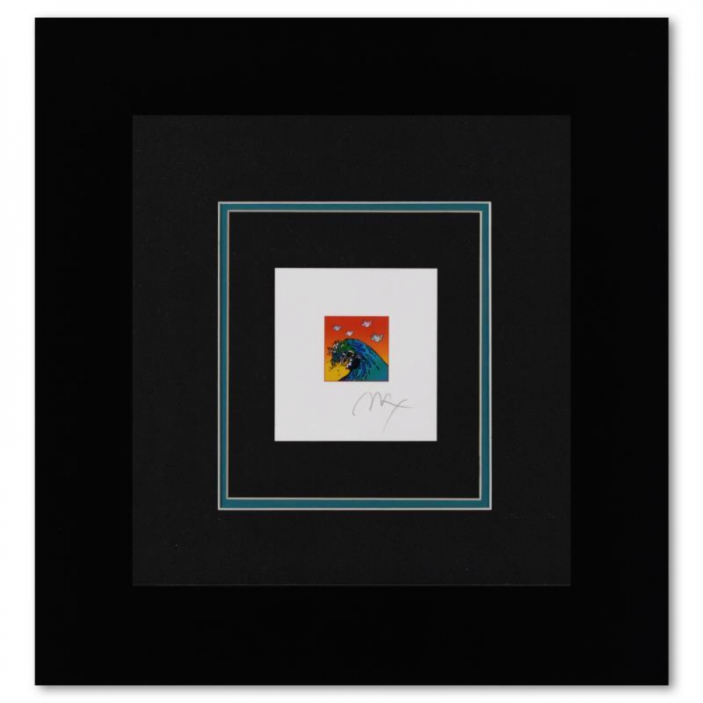 Peter Max Signed "The Great Wave with Doves" Limited Edition 18x19 ...