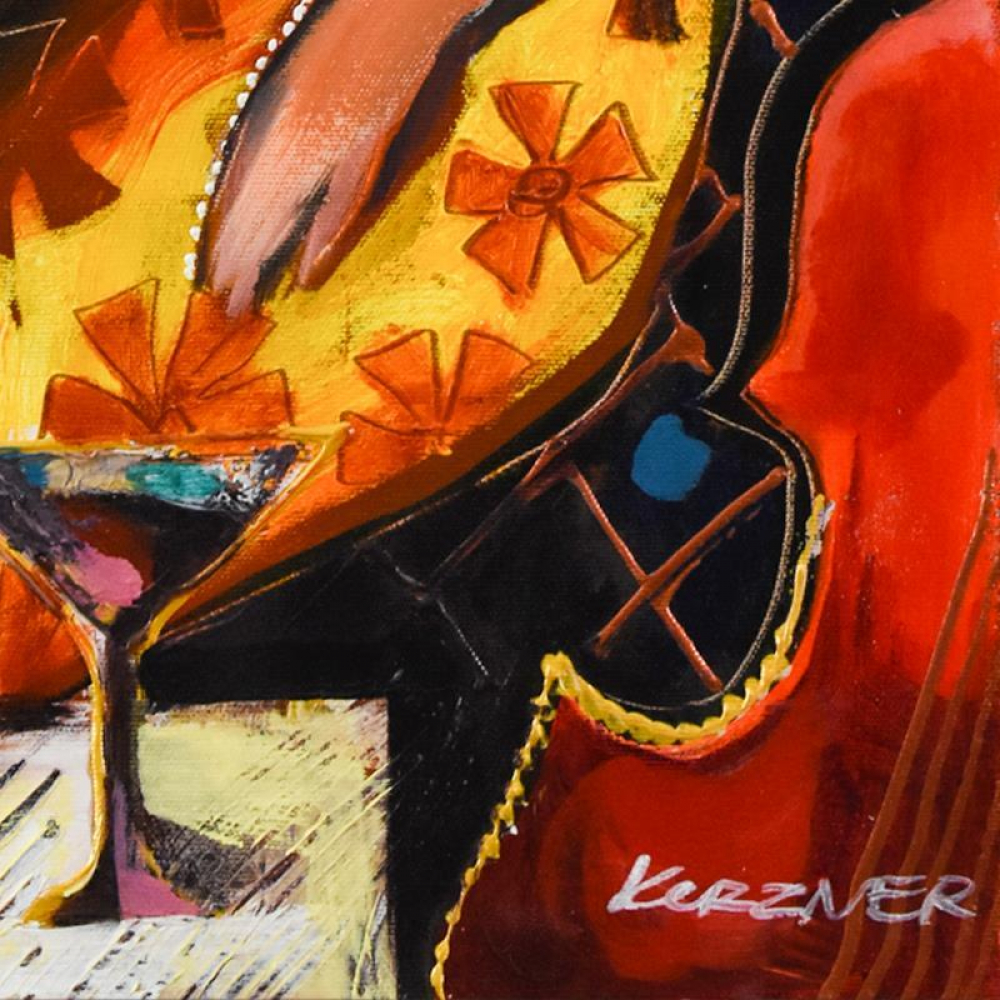 Michael Kerzner Signed 11x31 Original Acrylic Painting on Canvas | Pristine Auction