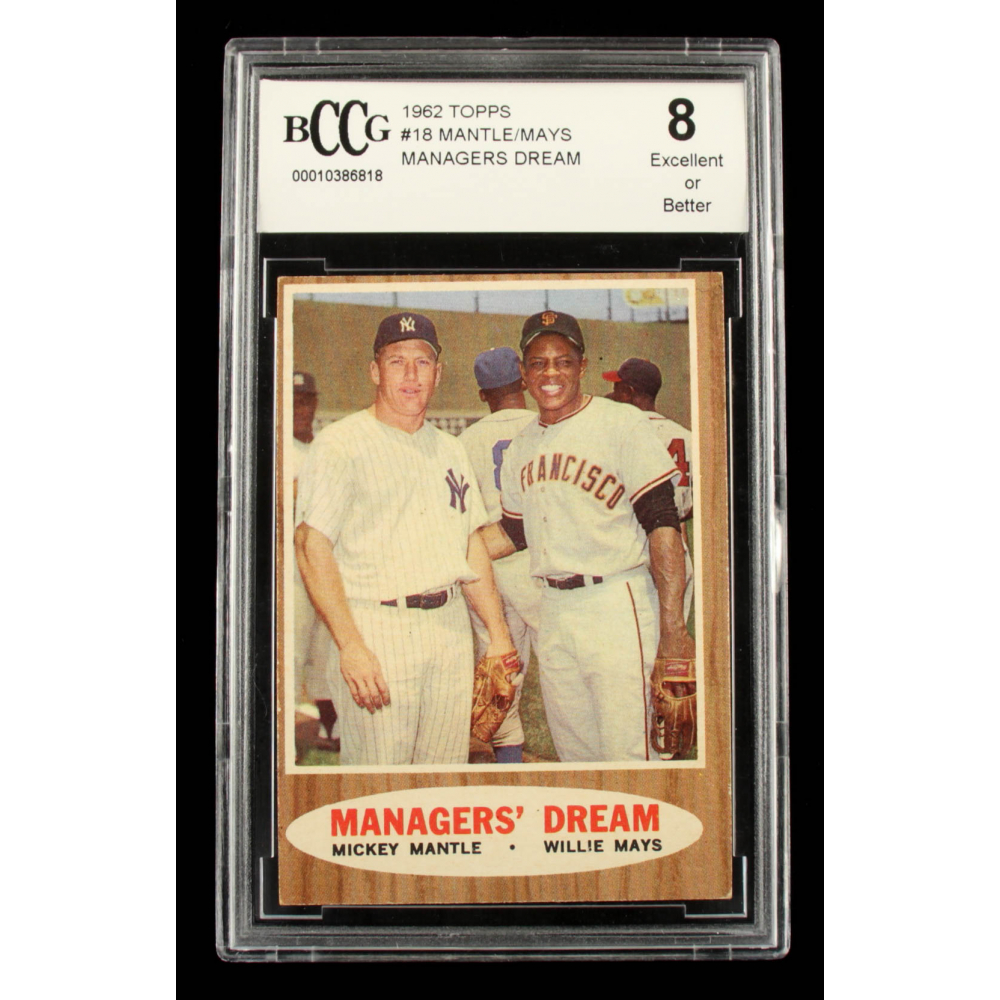 Mickey Mantle / Willie Mays 1962 Topps #18 Managers Dream (BCCG 8 ...