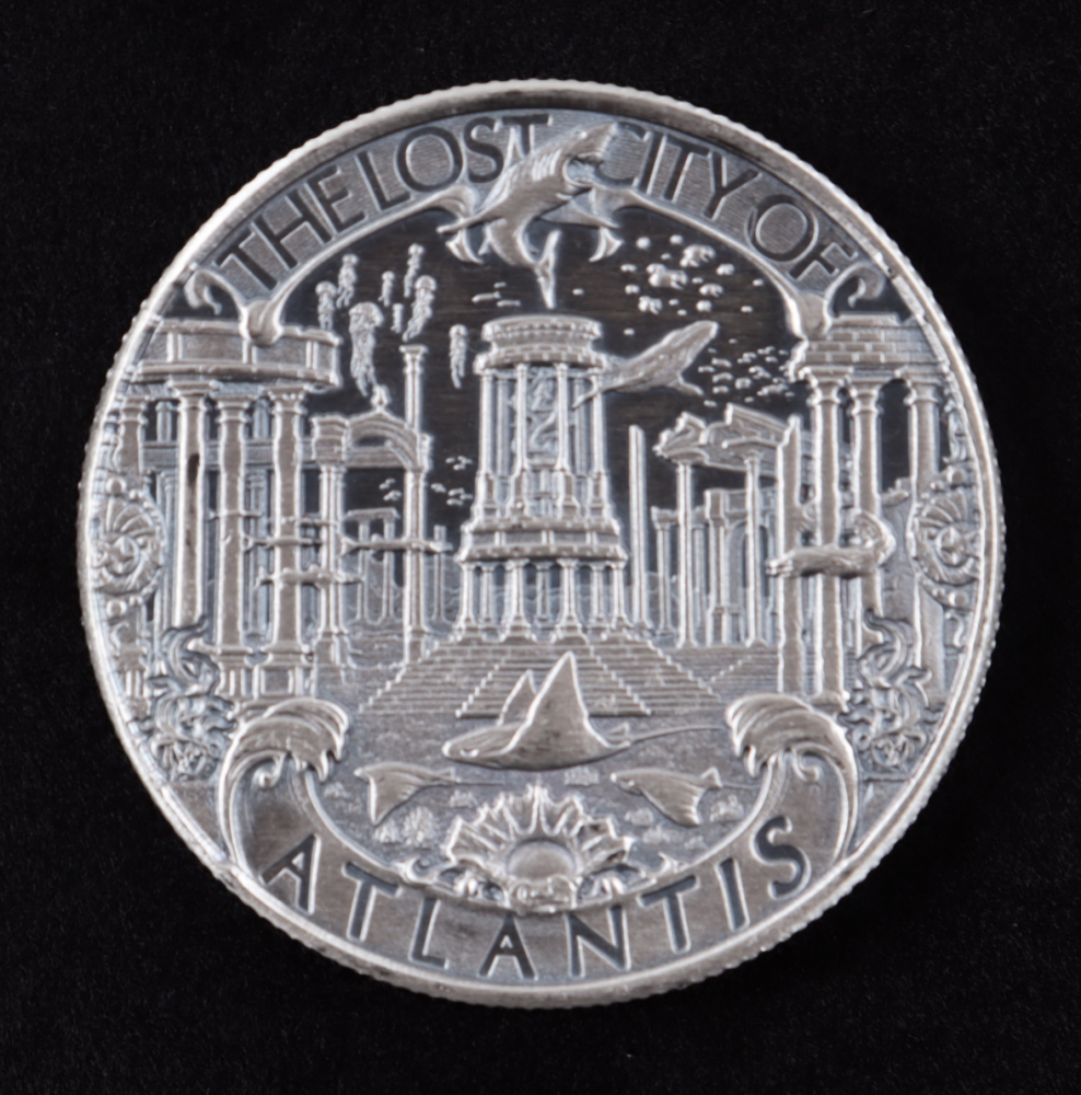 1 oz .999 Fine Lost City of Atlantis - Poseidon Antiqued Finished ...