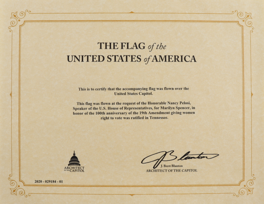 American Flag Flown Over the United States Capitol (Architect of the ...