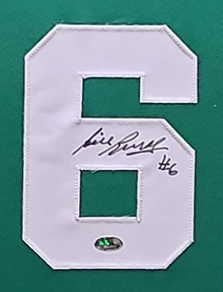 Bill Russell Signed 35x43 Custom Framed Jersey Display (Hollywood ...