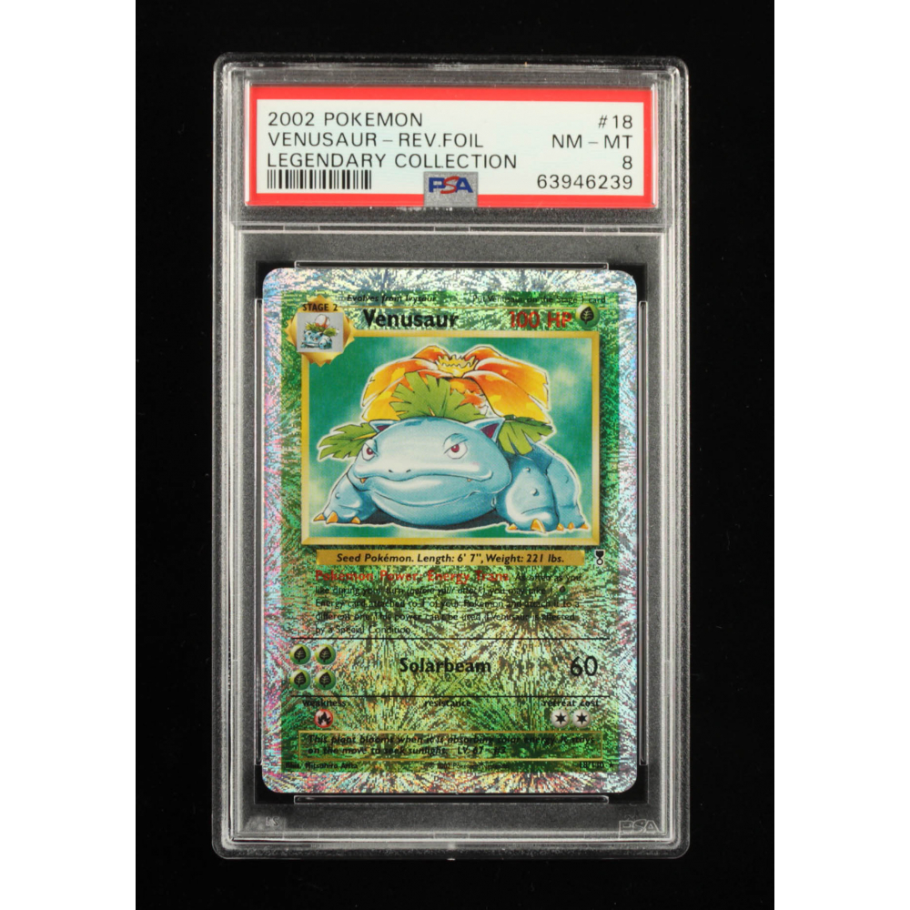 Venusaur 2002 Pokemon Legendary Collection Reverse Foil #18 Holo (PSA 8 ...
