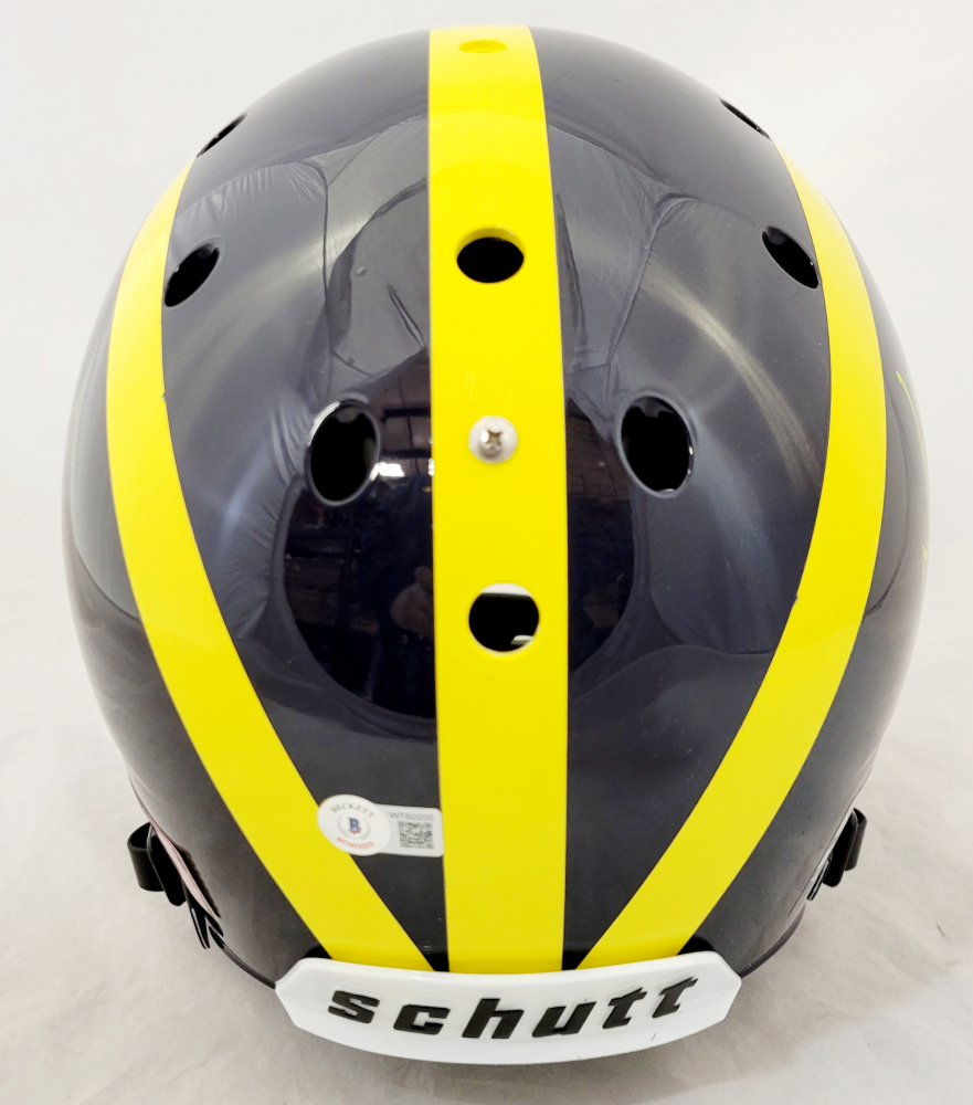 Mike Hart Signed Michigan Wolverines Full-Size Helmet Inscribed "Go ...