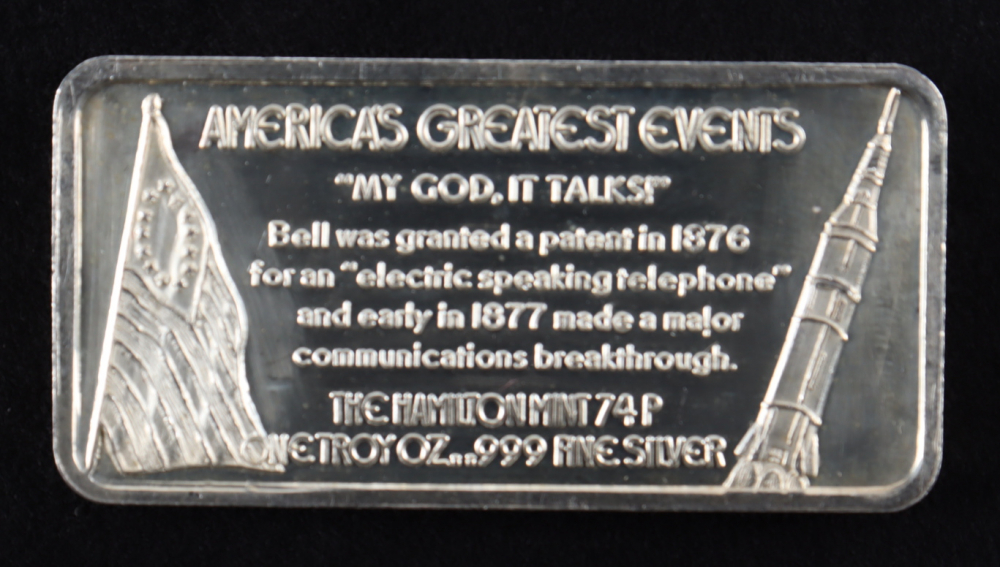 1 Troy oz .999 Invention of the Telephone America's Greatest Events ...