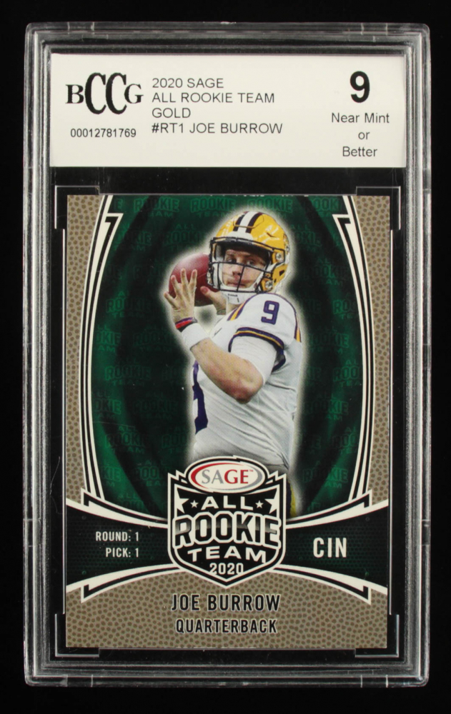 Joe Burrow 2020 SAGE All Rookie Team Gold #RT1 (BCCG 9) | Pristine Auction