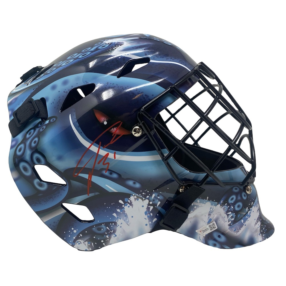 Philipp Grubauer Signed Kraken Full-Size Goalie Mask (Fanatics ...