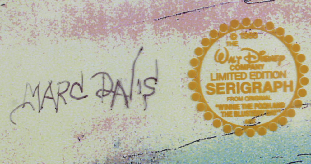 Marc Davis Signed LE "Winnie The Pooh" 11x15 Walt Disney Animation ...