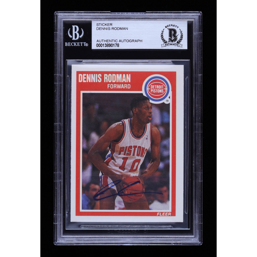 Dennis Rodman Signed Sticker on 1989-90 Fleer #49 (BGS) | Pristine Auction