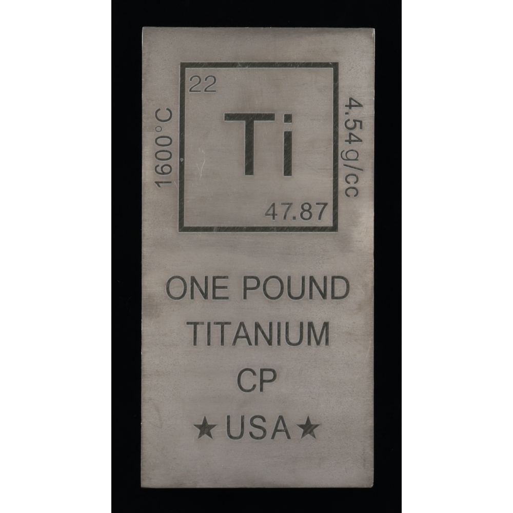 One Pound Titanium Periodic Table Design USA Bullion Bar | Pristine Auction