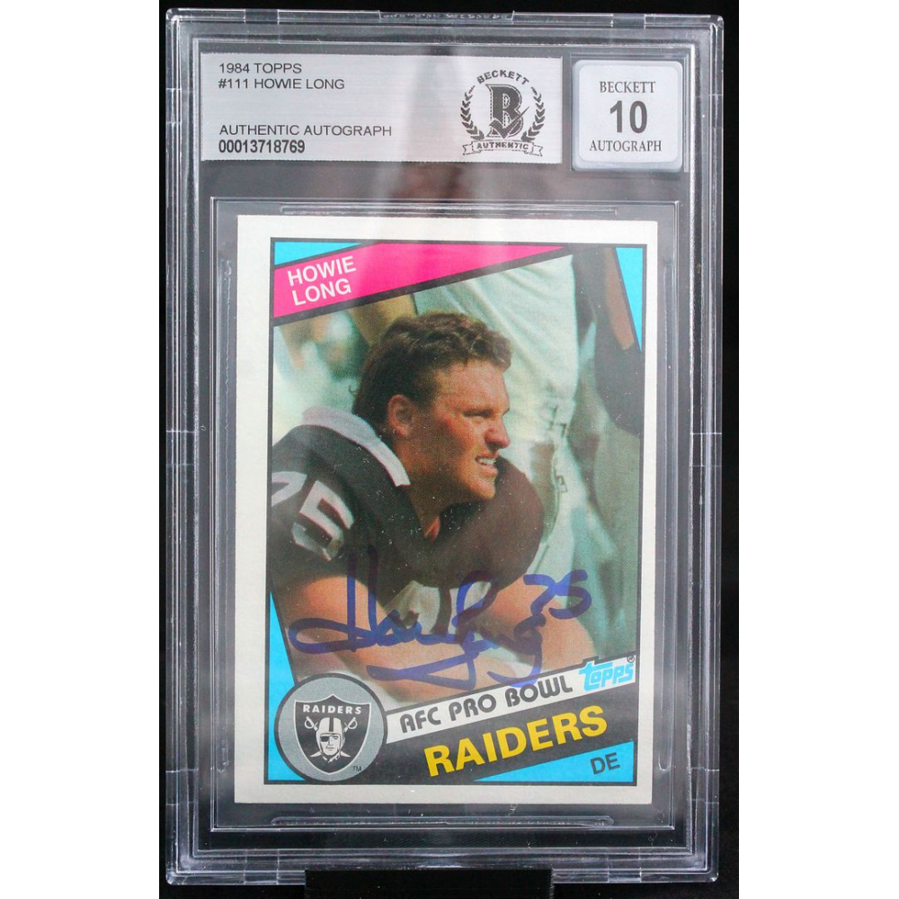 Howie Long Signed 1984 Topps #111 PB RC (BGS) | Pristine Auction