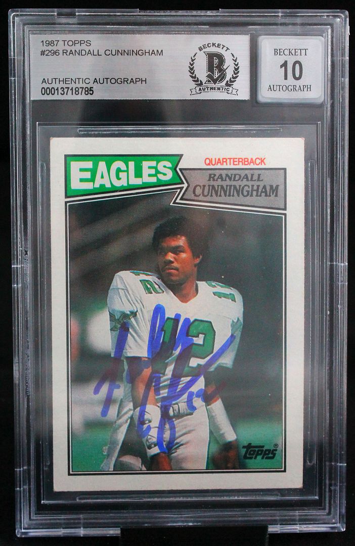 Randall Cunningham Signed 1987 Topps #296 RC (BGS) | Pristine Auction