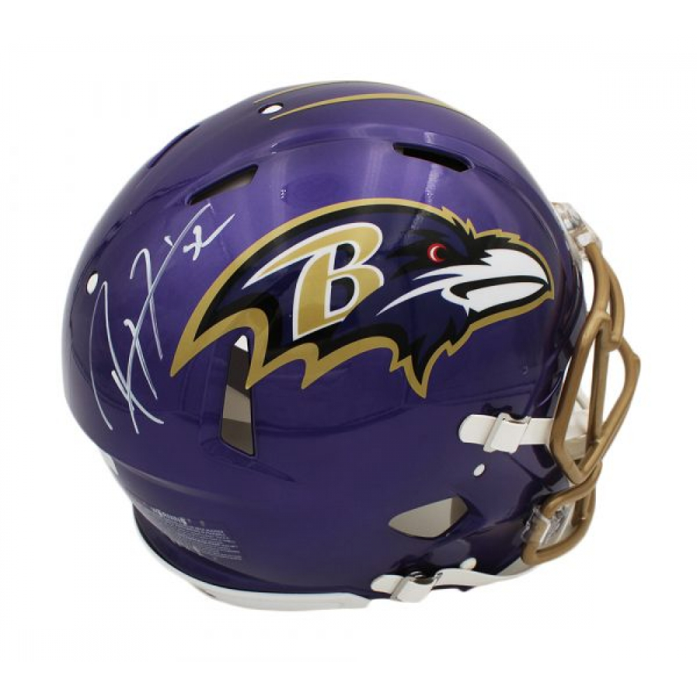 Ray Lewis Signed Ravens Full-Size Authentic On-Field Flash Alternate ...