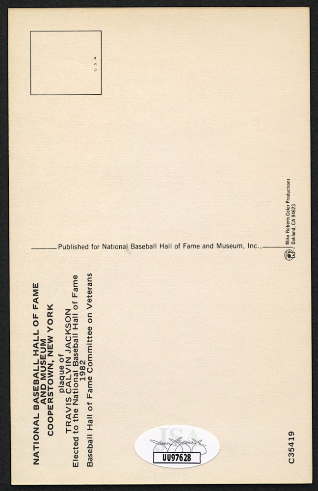 Travis Jackson Signed Hall of Fame Postcard (JSA) | Pristine Auction