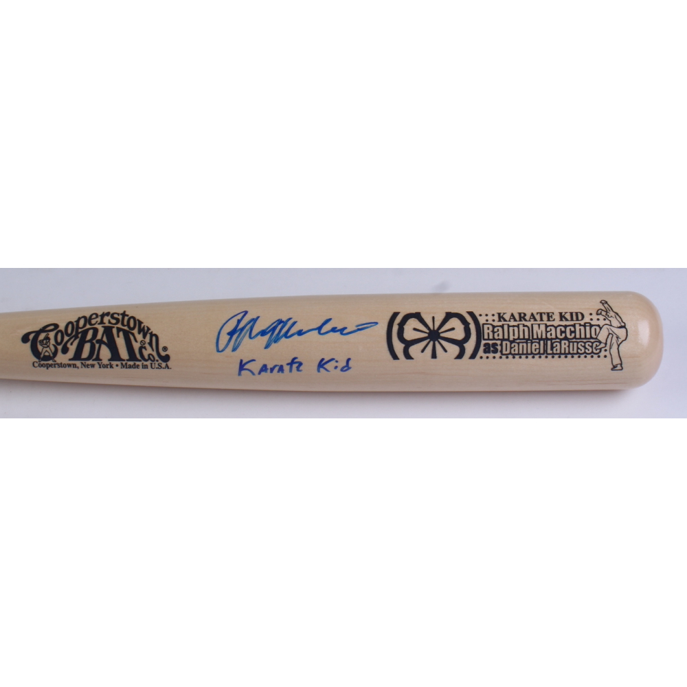 Ralph Macchio Signed Cooperstown Bat Co. Custom "Karate Kid" Baseball ...