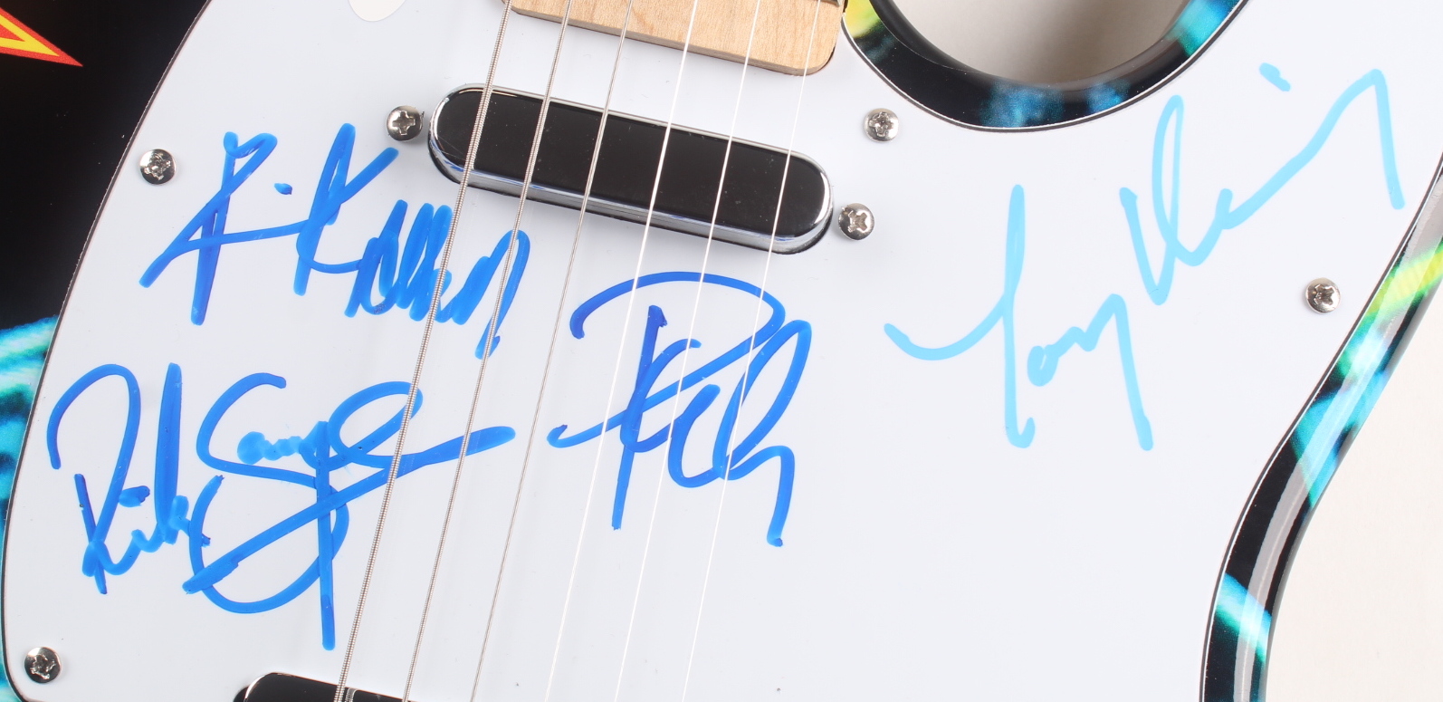Def Leppard "Hysteria" 39" Electric Guitar Band-Signed by (4) With Phil ...
