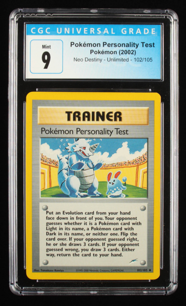 Pokemon Personality Test 2002 Pokemon Neo Destiny Unlimited #102 (CGC 9 ...
