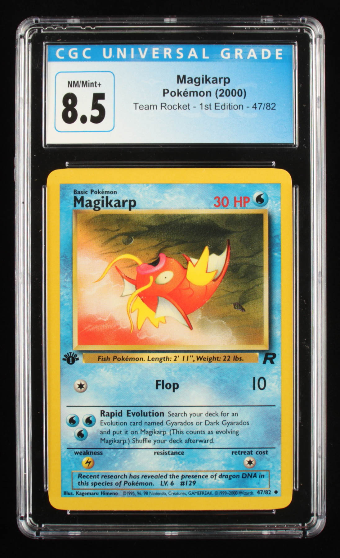 Magikarp 2000 Pokemon Team Rocket 1st Edition #47 (CGC 8.5) | Pristine ...