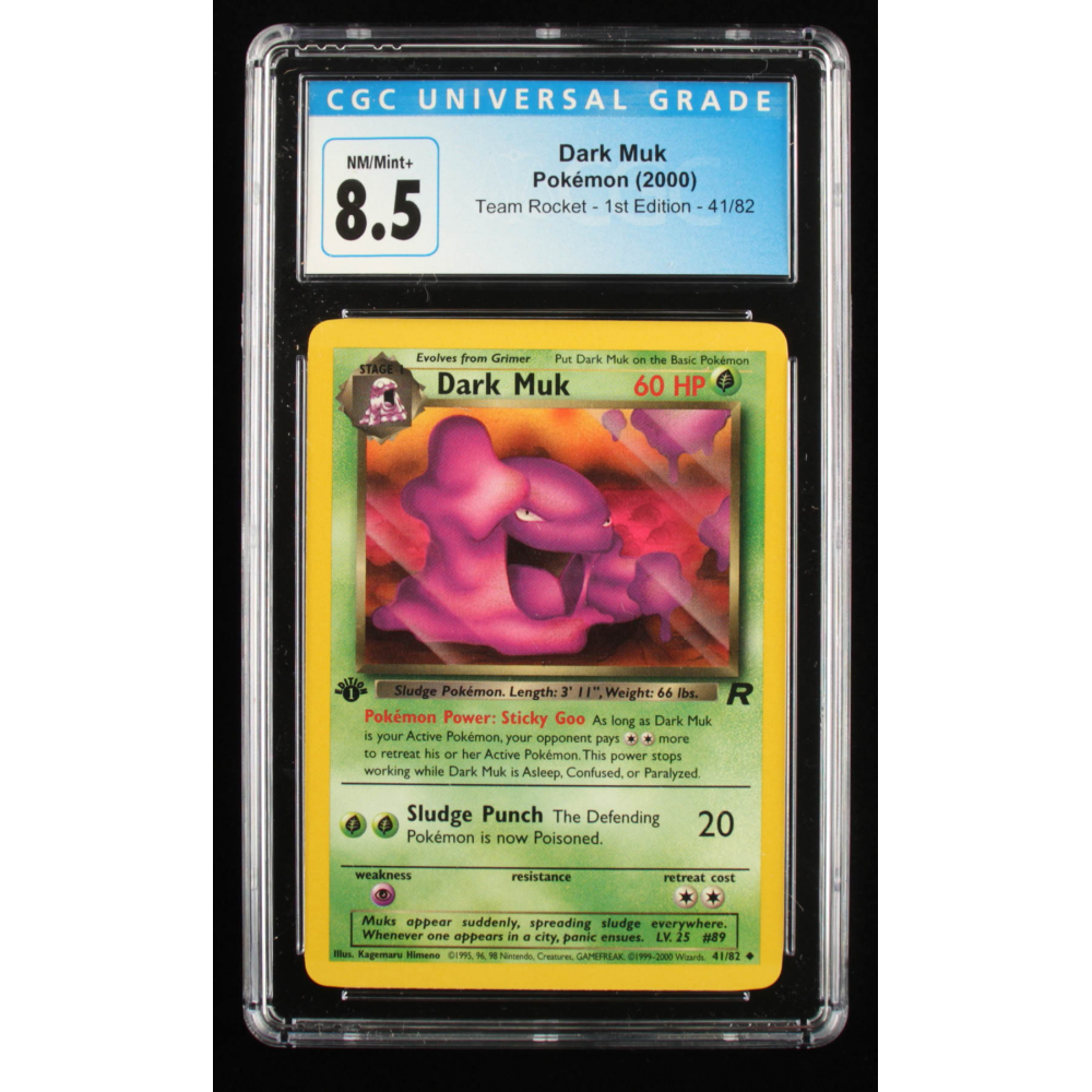 Dark Muk 2000 Pokemon Team Rocket 1st Edition #41 (CGC 8.5) | Pristine ...